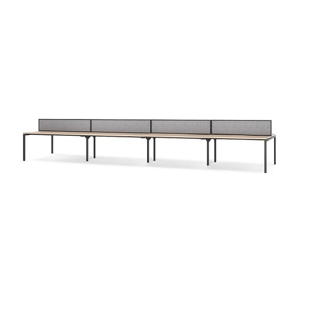 Wyken 5600 Double Bench Desks with Screens - 8 Person Bench Desks - U ...