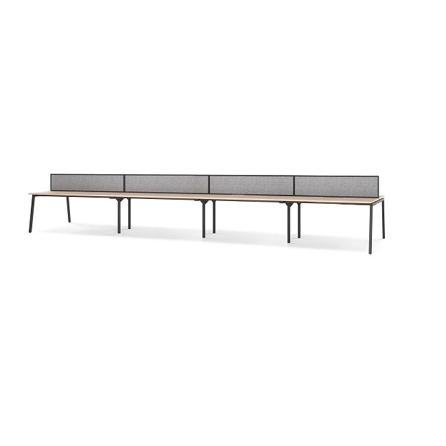 Wyken 5600 Double Bench Desks with Screens - 8 Person Bench Desks - A ...