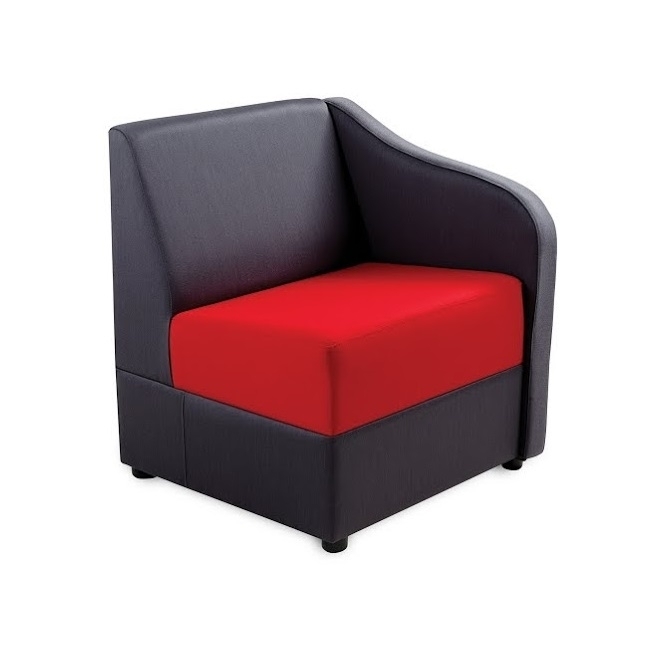 Reception Chair With Left Fixed Arm Faux Leather - Faux Leather Chairs ...