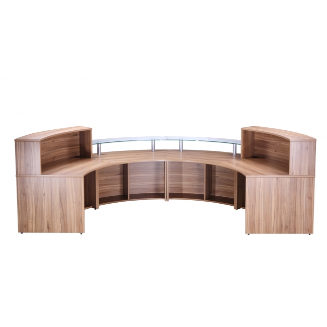 4 Section Curved Twin Full Height Radius Reception + Twin Low Height ...