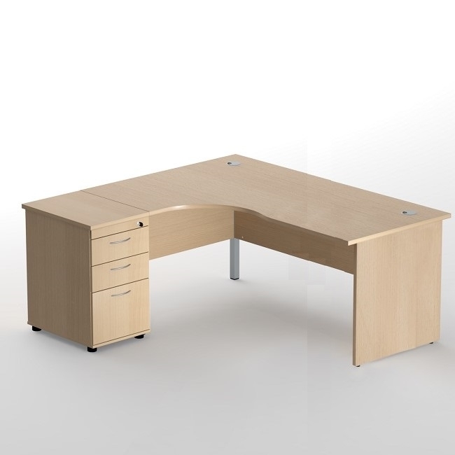 Beckbury 1800 Left-Hand Panel End Crescent Desk - Beckbury Crescent ...