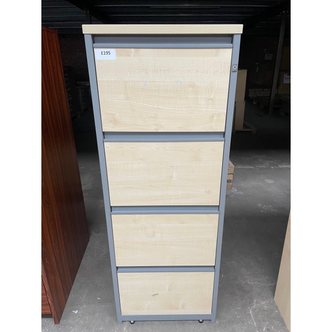 Second-hand 4 drawer filing cabinet Birch - Second-Hand Filing Cabinets ...