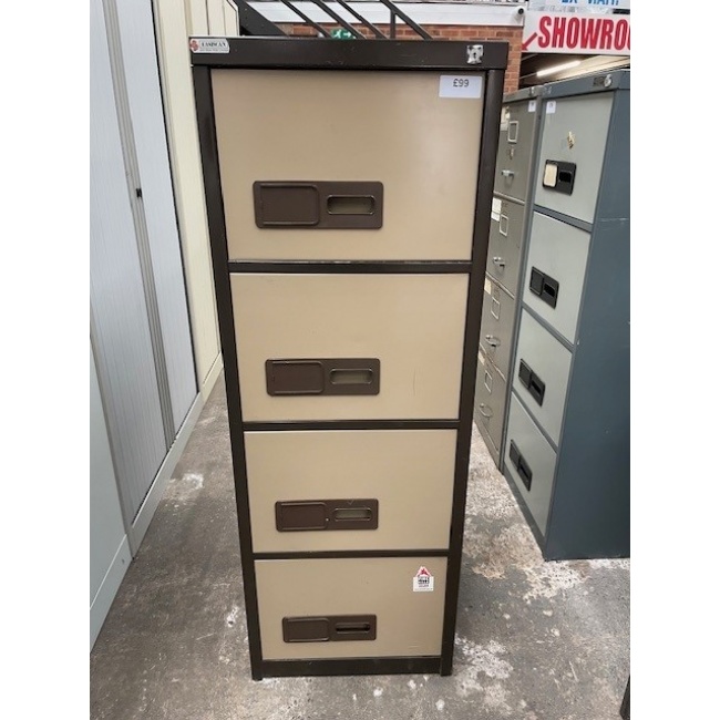 Second-hand Sheer Pride 4 drawer filing cabinet COFFEE/CREAM
