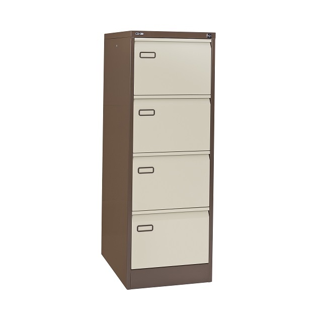 4-Drawer Steel Filing Cabinet COFFEE/CREAM - Metal Filing Cabinets ...