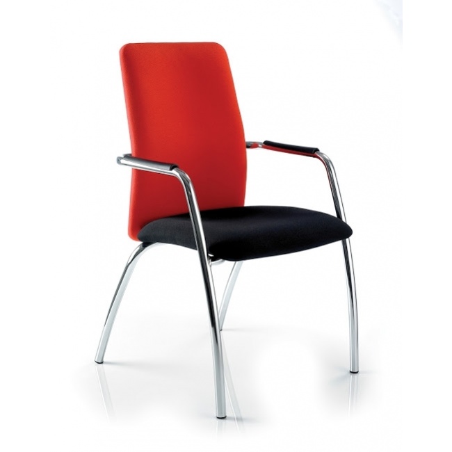 High Back Stackable 4 Legged Framed Armchair