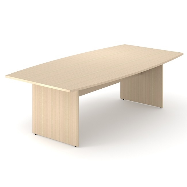 Beckbury 2400 x 1200 Barrel Shaped Conference Panel End Table