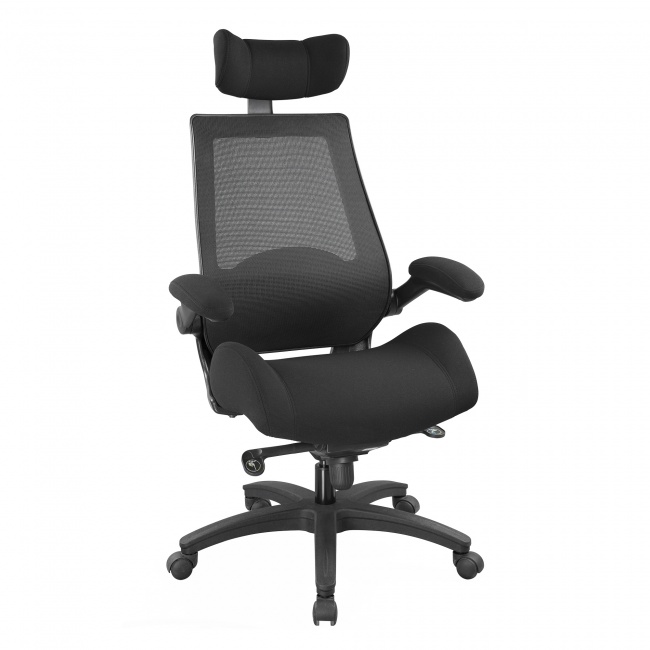 Heavy Duty Mesh Operator Chair in Black Fabric - Executive Chairs ...